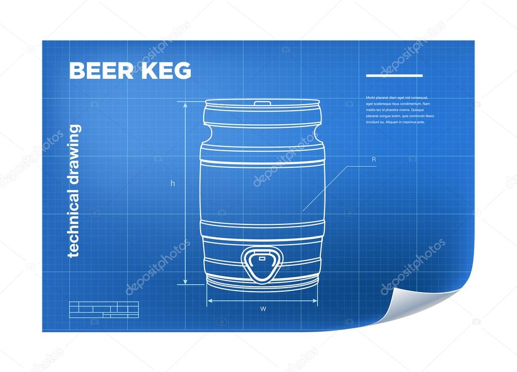 Beer Keg Drawing