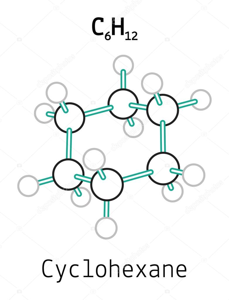 C6H12 molécula de ciclohexano 2022