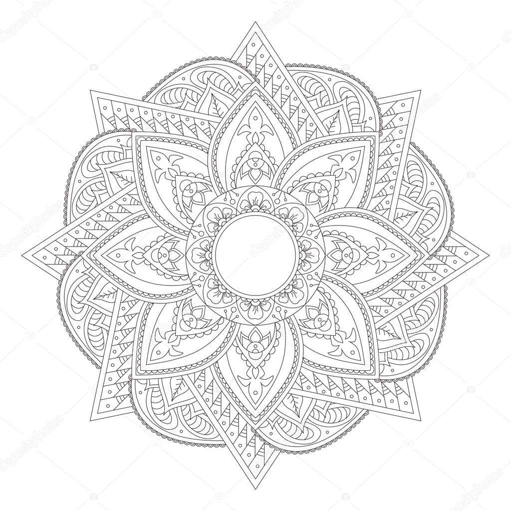 Mandala design element Stock Vector by ©HappyJack 122149056