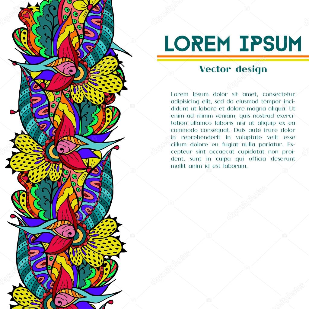 Colorful Doodle Border