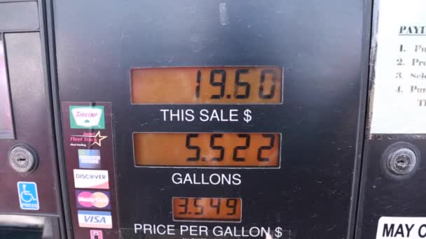 Numbers on a gas pump — Stock Video © jakerbreaker #70569353