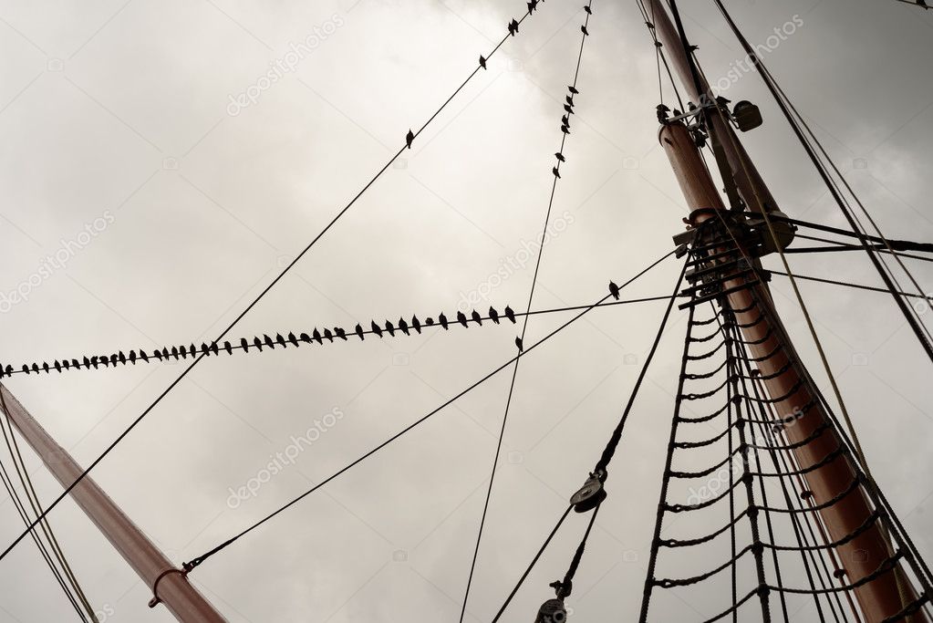 Ship Rigging and Sail Rope with Masts — Stock Photo © johndwilliamsUK ...