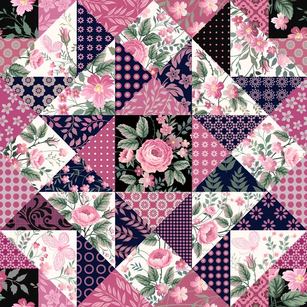 Seamless floral patchwork pattern Stock Vector by ©citradora 95398150