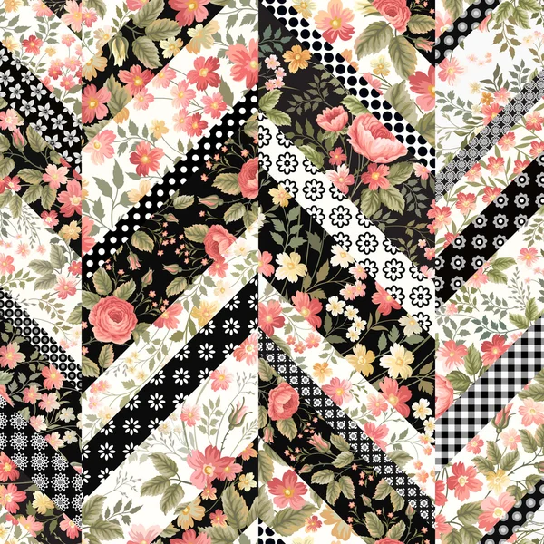 Seamless floral patchwork pattern Stock Vector Image by ©citradora #95398082