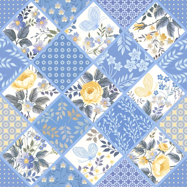 ᐈ Patchwork flowers stock vectors, Royalty Free patchwork illustrations | download on Depositphotos®