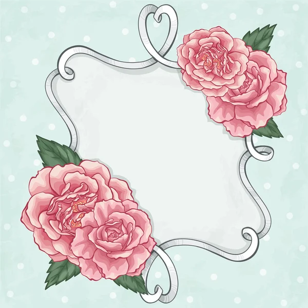 Frame card with beautiful roses Stock Vector by ©karinacornelius 73783767
