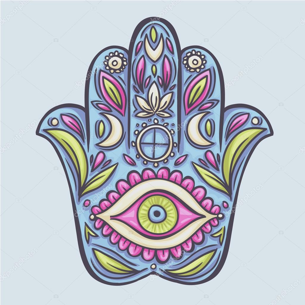 Hamsa símbolo de la mano Vector de stock #75556767 de ©karinacornelius