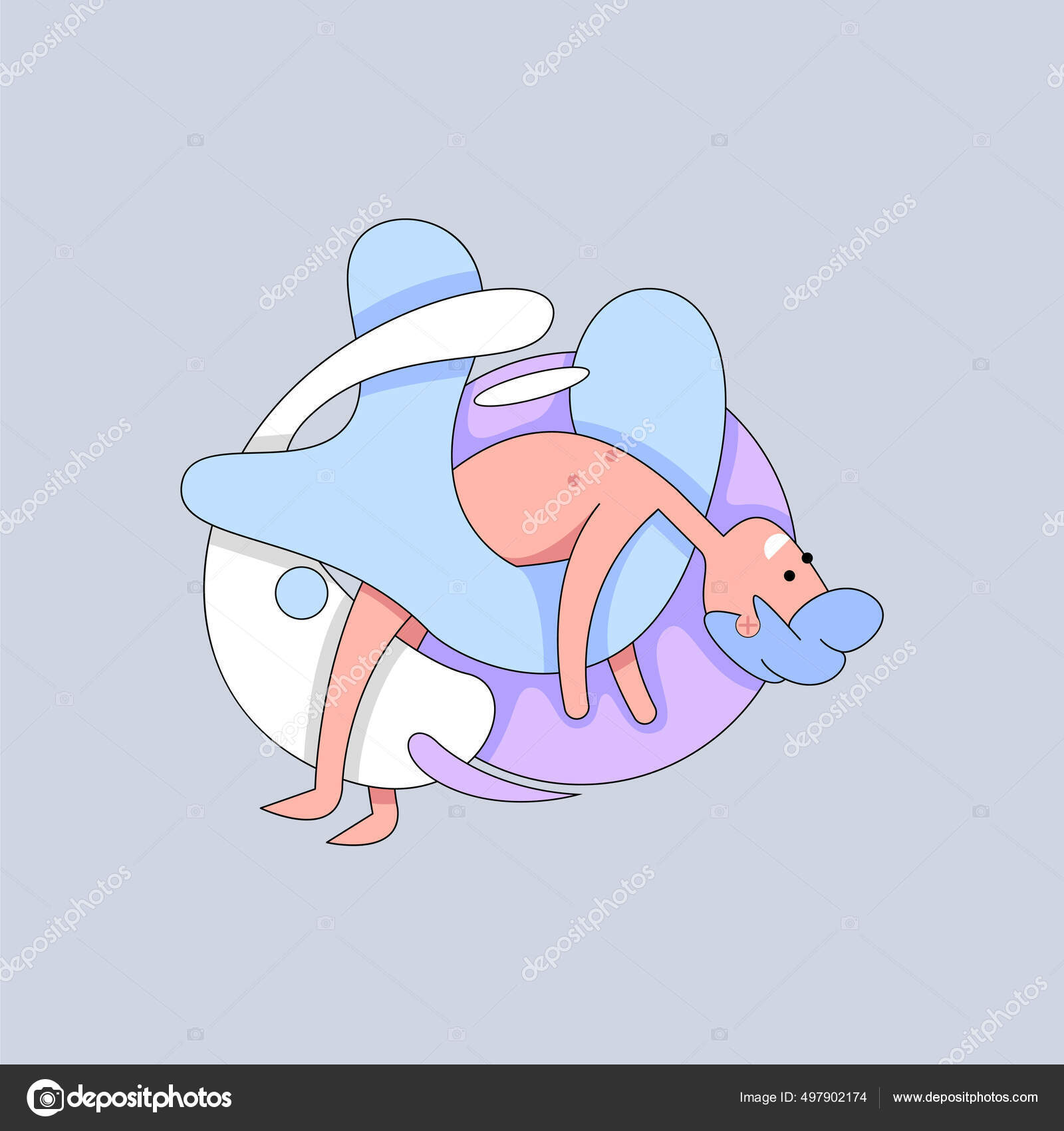 Laying man. Vector composition in outline style Stock Vector by ...