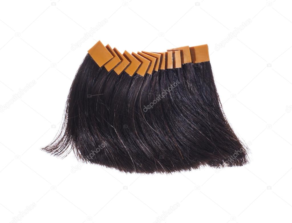 Brown hair samples - Stock image — Stock Photo © Hvoenok #73023421