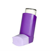 Purple asthma Inhaler — Stock Photo © _luSh_ #2402753