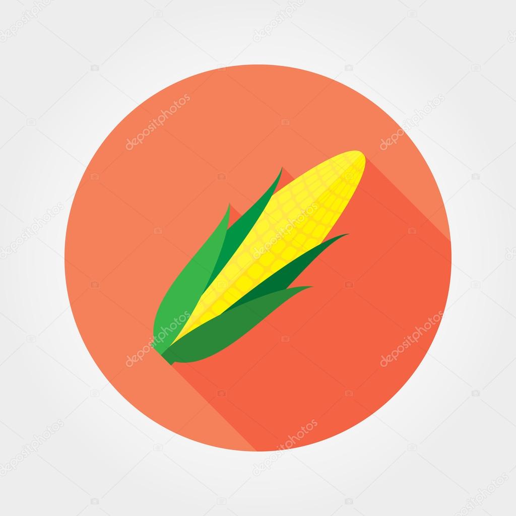 Corn. Flat icon. Stock Vector by ©elen88 105289948