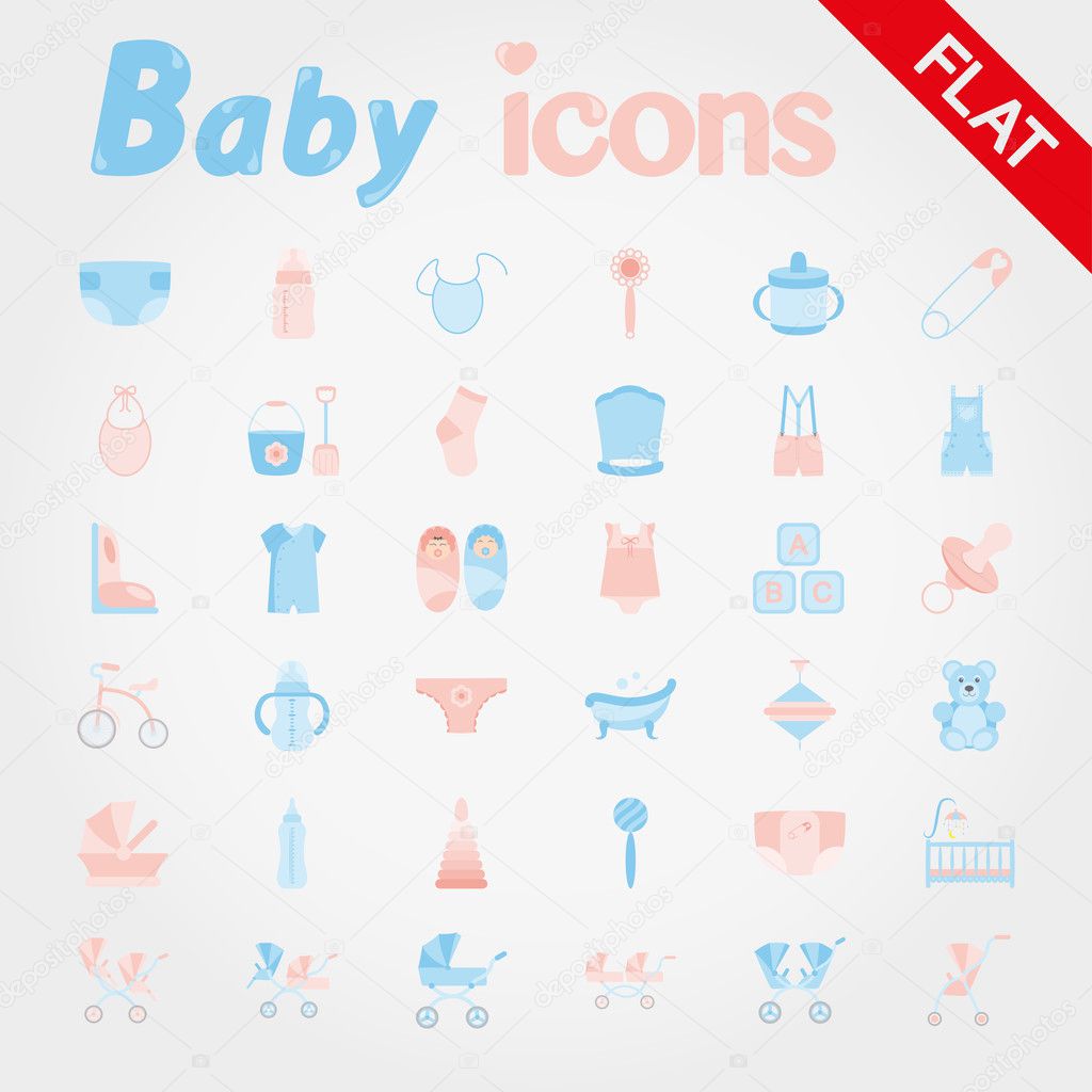 Baby. Icon set. — Stock Vector © elen88 #108962682