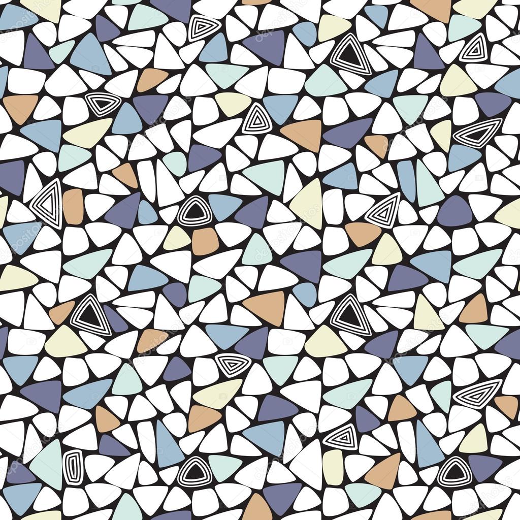 Random Mosaic Seamless Geometric Pattern — Stock Vector © Ptichka Ti