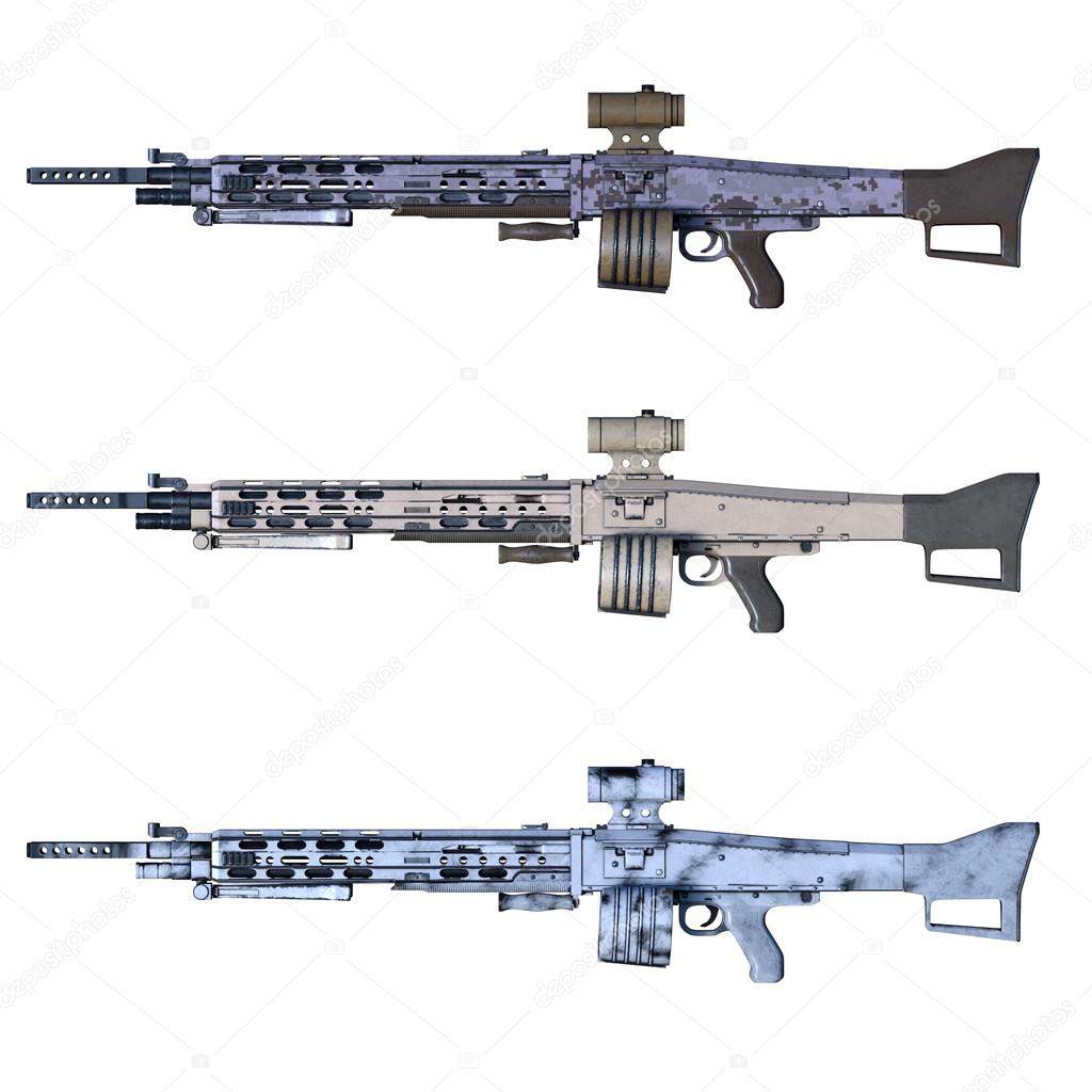 3D CG rendering of assault rifle — Stock Photo © TsuneoMP #103290518