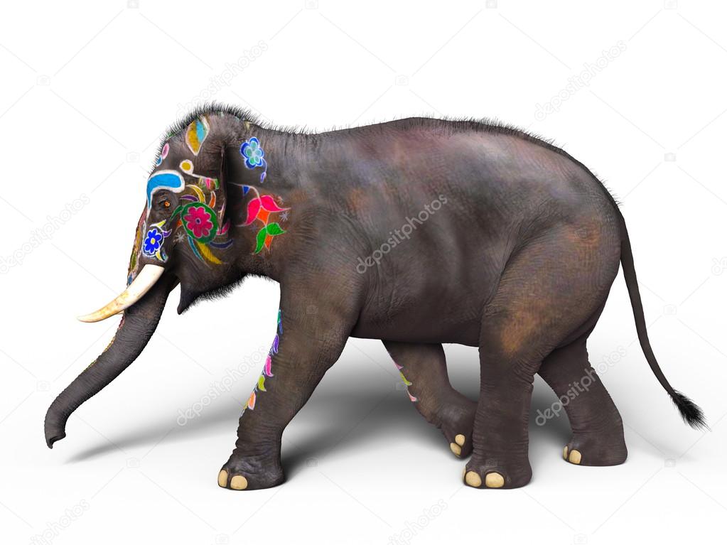 3D CG rendering of a elephant — Stock Photo © TsuneoMP #109878724