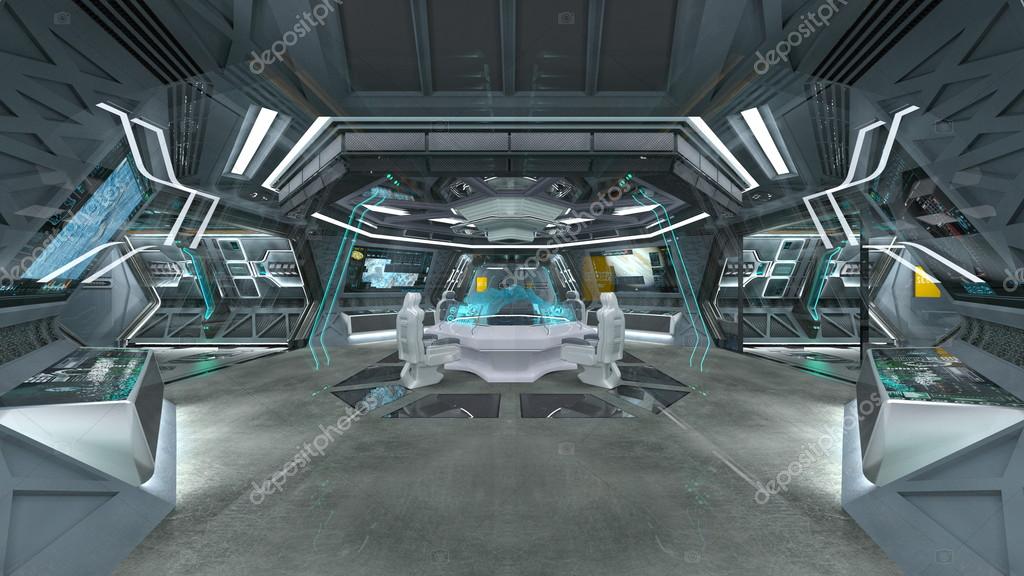Space Station Control Room In