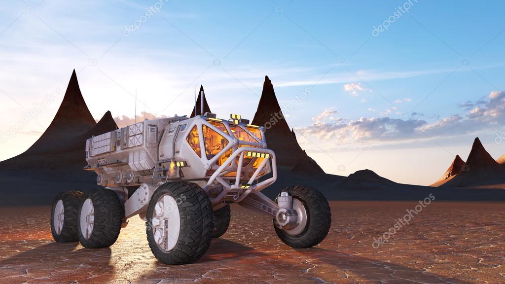 3D CG rendering of a space rover Stock Photo by ©TsuneoMP 121002876