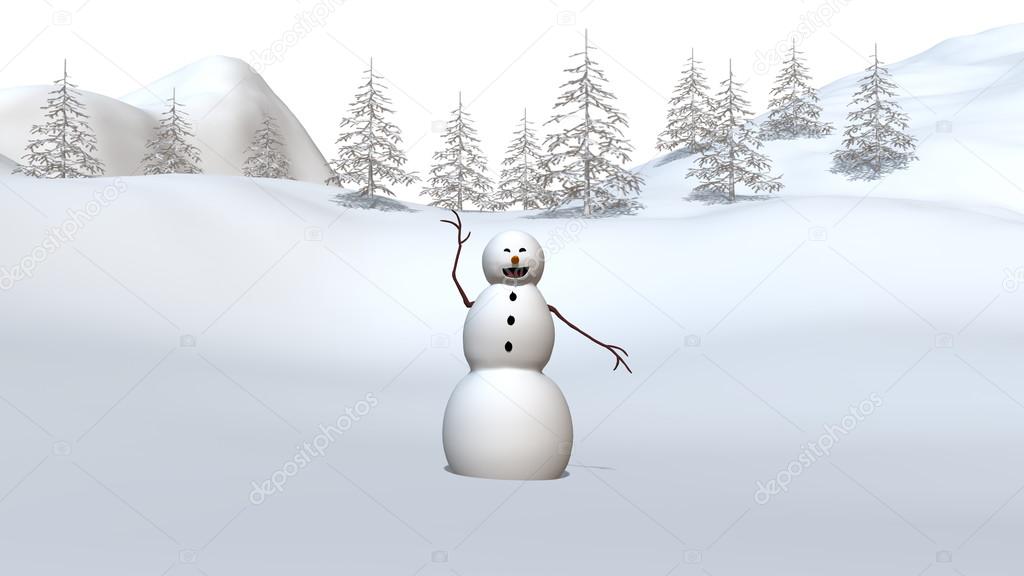 Snowman — Stock Photo © TsuneoMP #77611686
