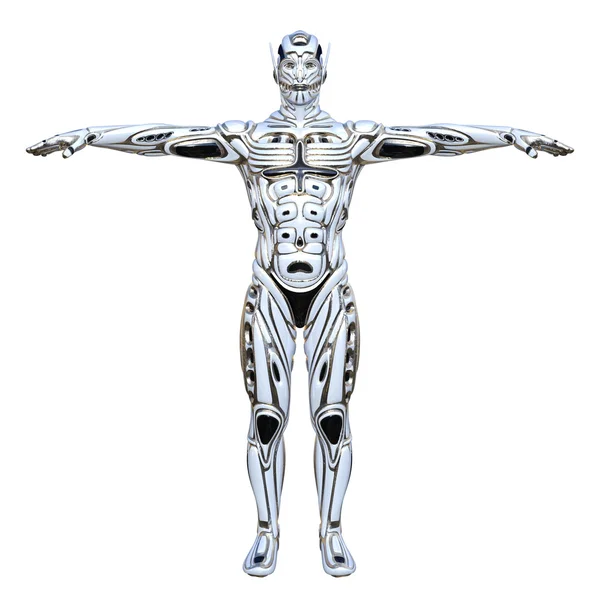 Cyborg Human Skeleton Android 3D — Stock Photo © eyeidea #7975424