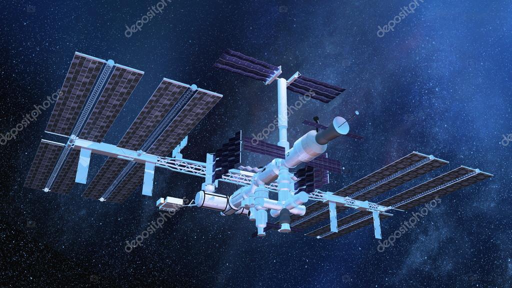 3D illustration of a man-made satellite — Stock Photo © TsuneoMP #90997812