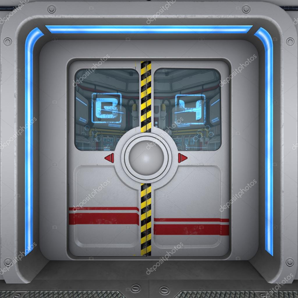 3D illustration of control room door Stock Photo by ©TsuneoMP 92402106