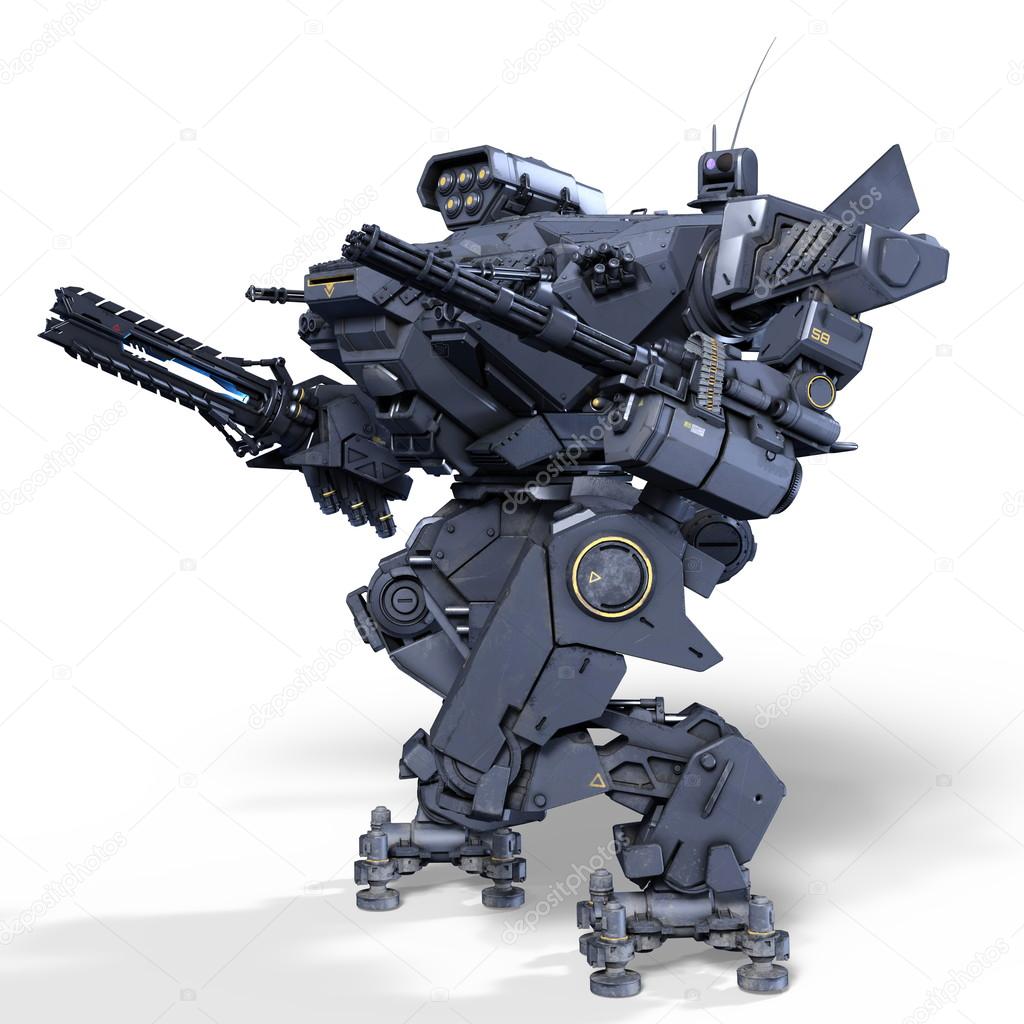 3D CG rendering of battle robot — Stock Photo © TsuneoMP #94991874