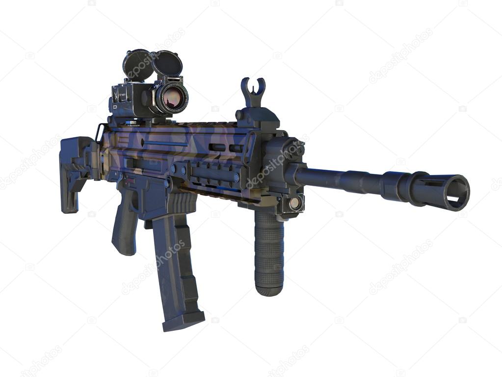 3D CG rendering of a machine gun — Stock Photo © TsuneoMP #98360454