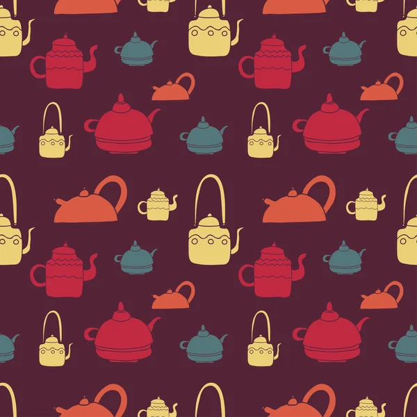 Tea kettle pattern orange Stock Vector Image by ©LittleAirplane #109316884