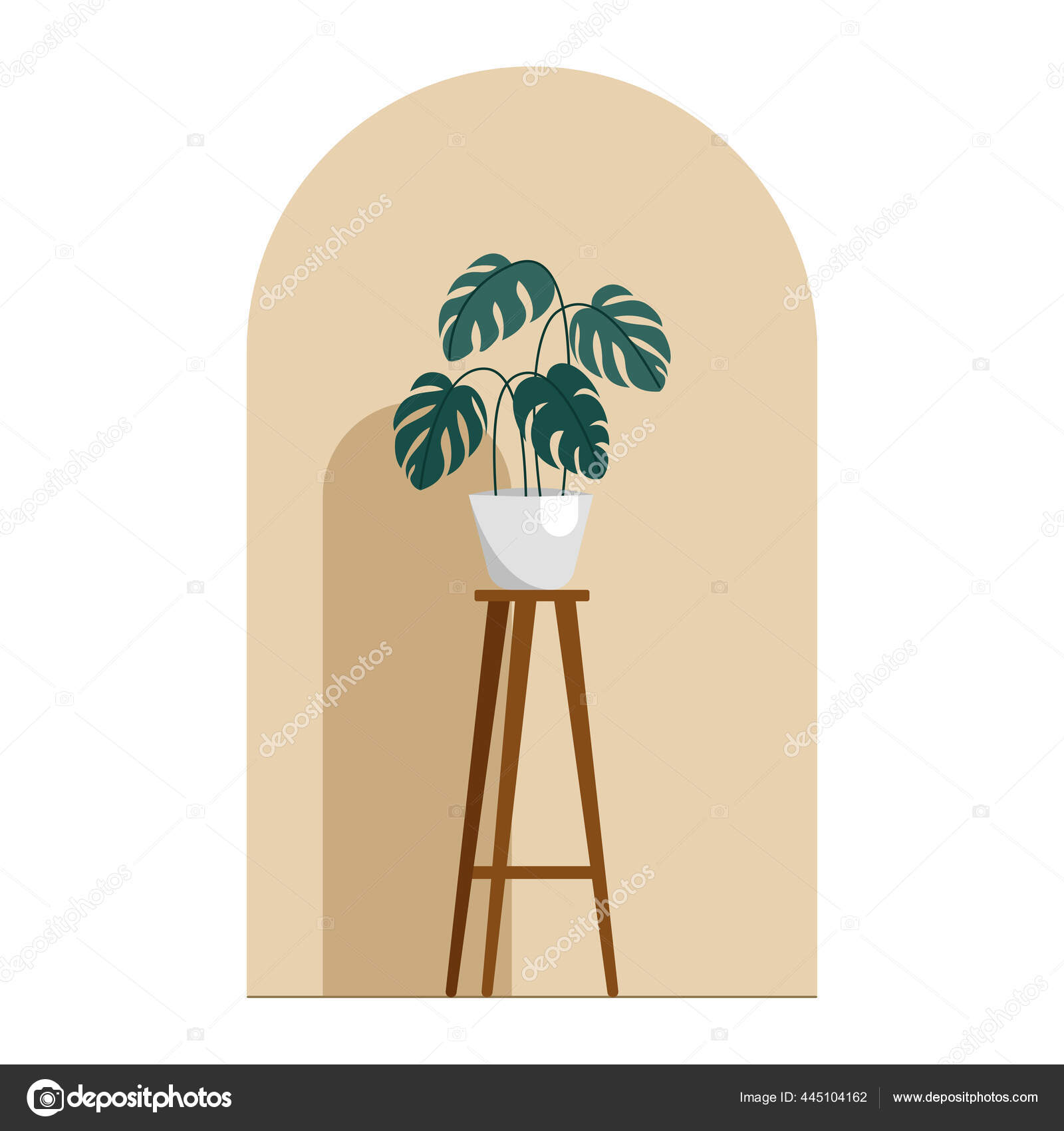 Various Home Plants Flat Vector Collection Stock Vector by ...