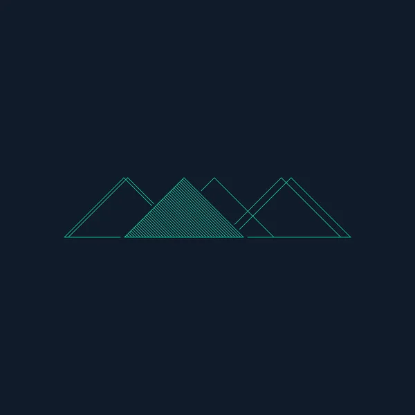 Triangle landscape with mountain Vector Art Stock Images | Depositphotos
