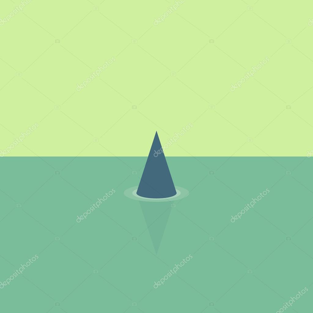 Abstract triangle mountain in water. Stock Vector Image by ...