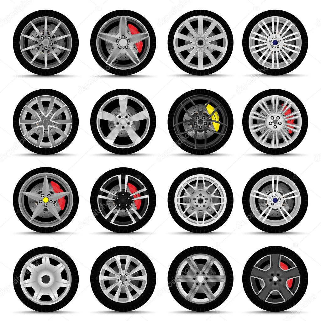Car wheels set Stock Vector Image by ©chel11 #118982816
