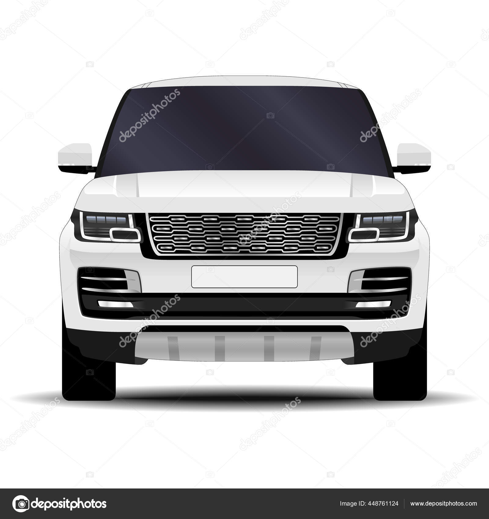 Realistic Suv Car Front View Stock Vector by ©chel11 448761124