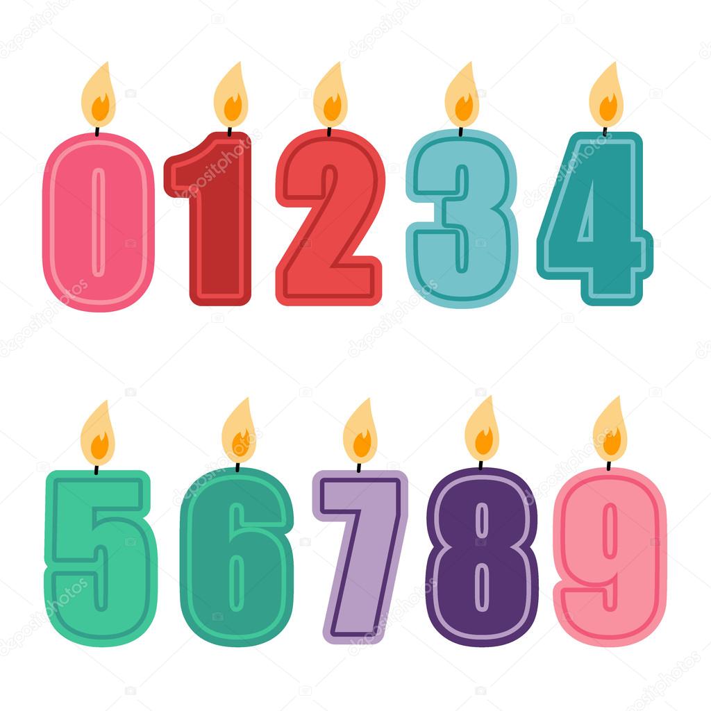 Age birthday candles vector illustration Stock Vector by ©caps_lock ...