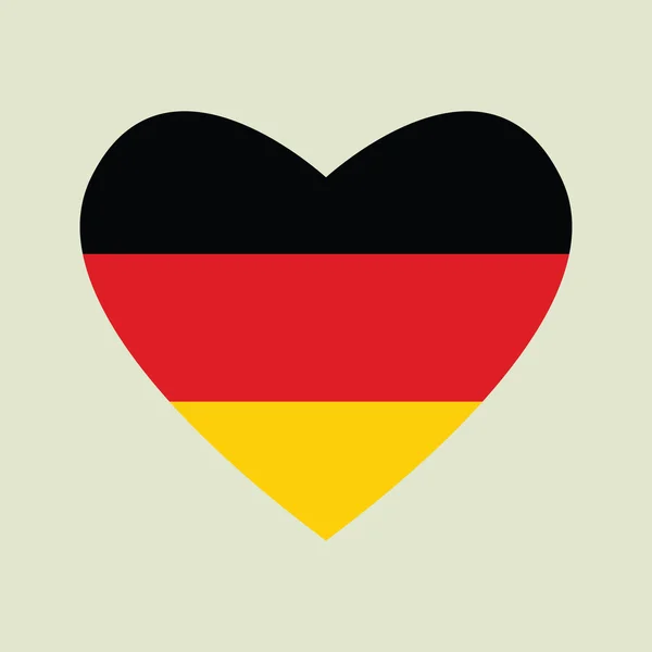 Flag Germany Shape Heart Flat Style Symbol Love His Country Stock ...
