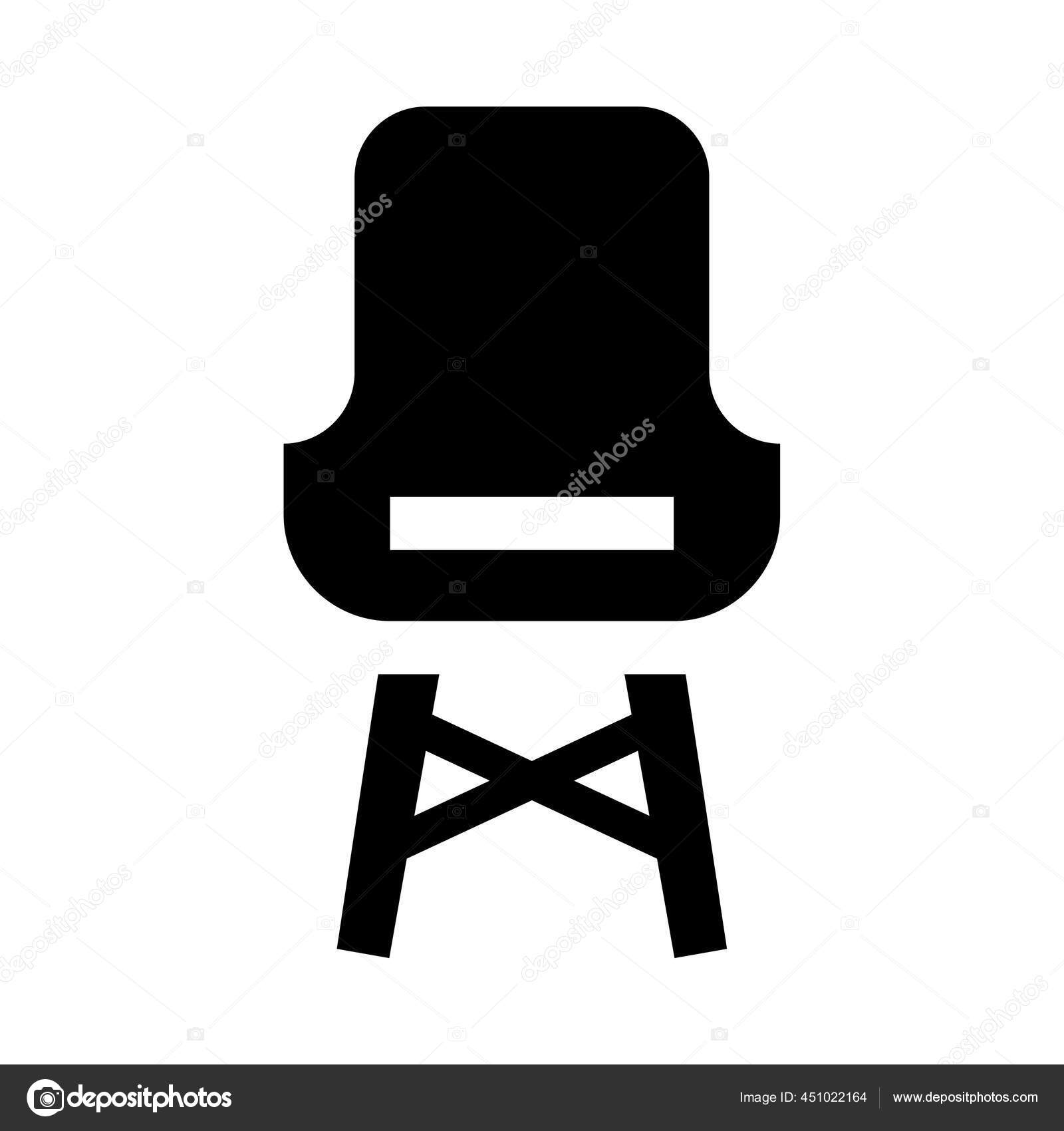 Chair Icon Vector Illustration Isolated White Background Stock Vector ...