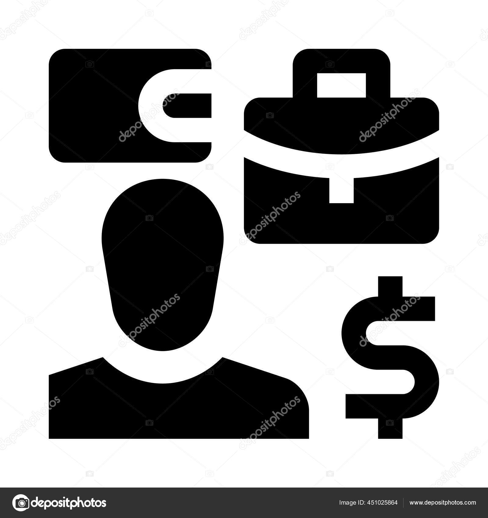 Employee Icon Vector Illustration Isolated White Background Stock ...