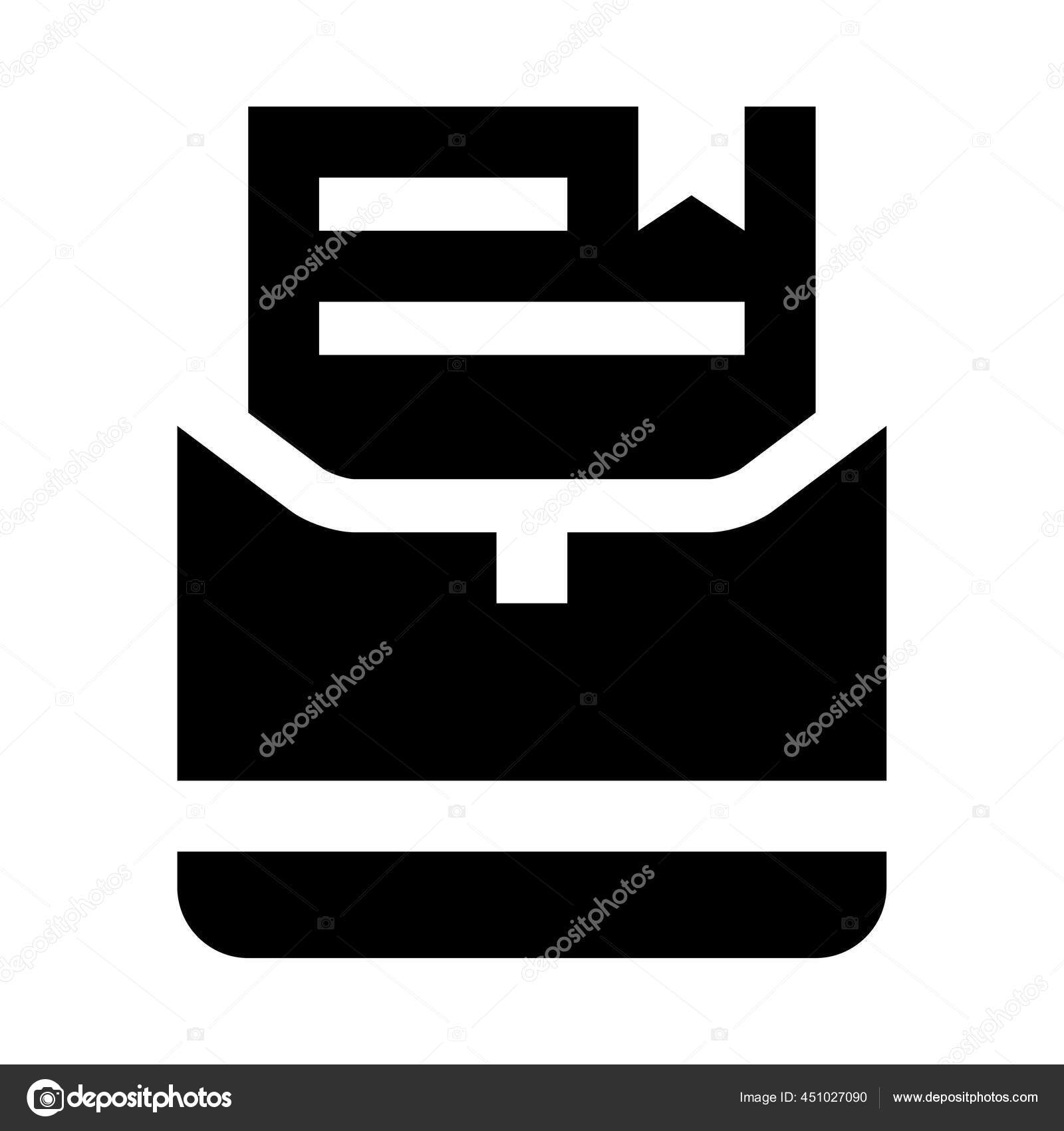 Open Letter Icon Vector Illustration Isolated White Background Stock ...