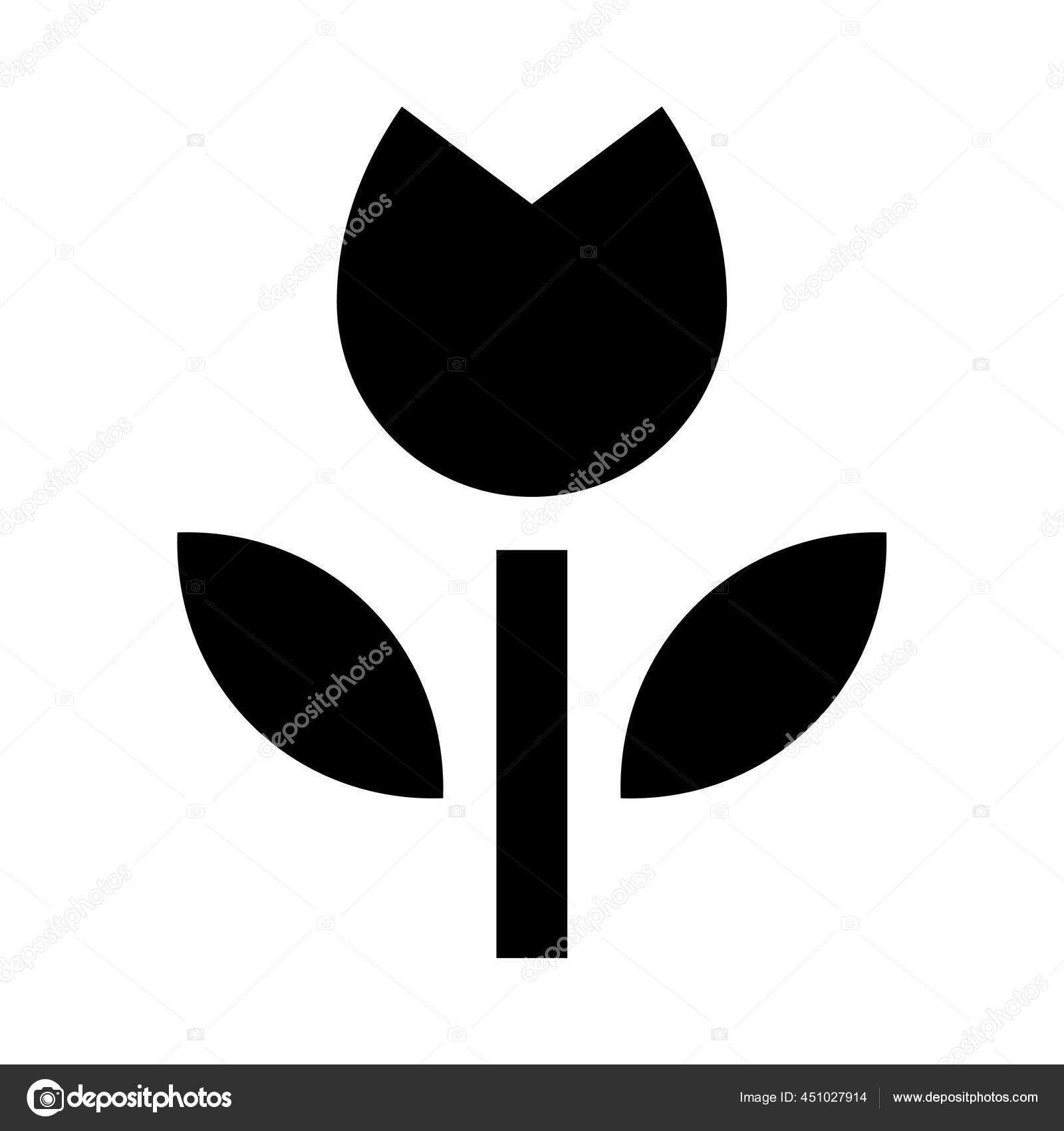 Tulip Icon Vector Illustration Isolated White Background Stock Vector ...
