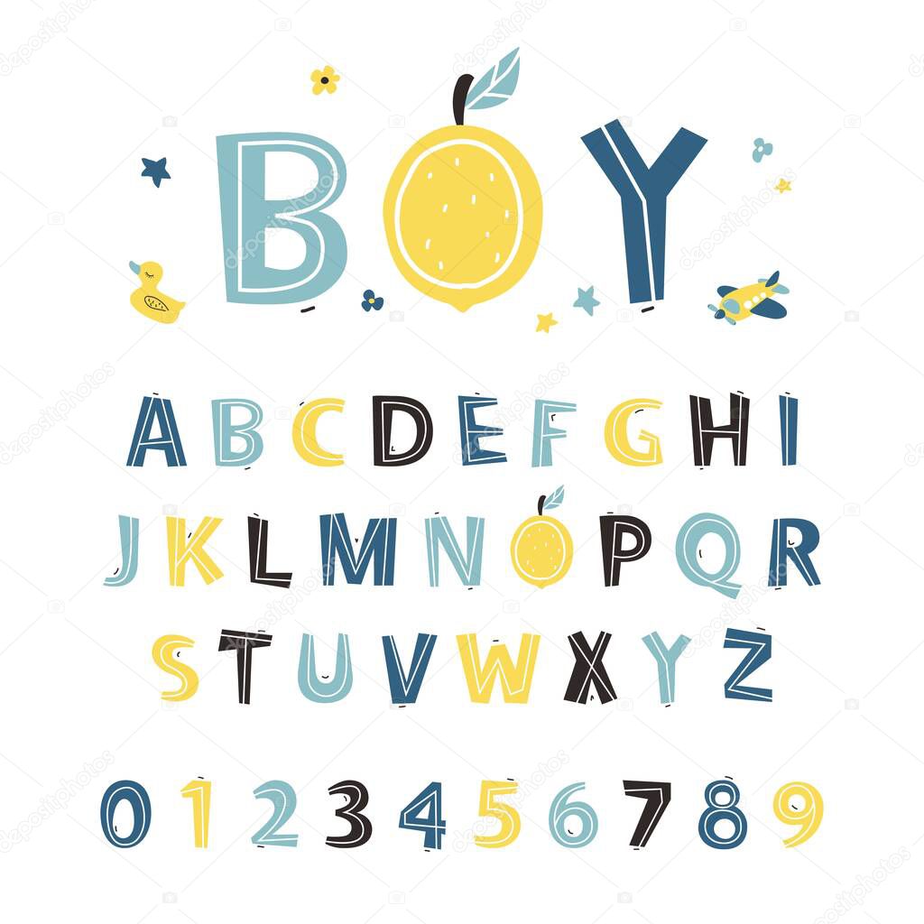 ABC. Alfabeto. Clipart, letras vectoriales aisladas. Dibujado a mano ...