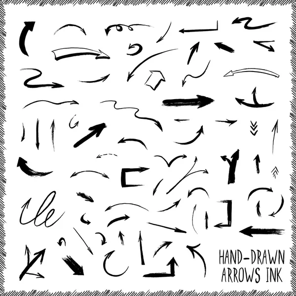 Blue hand drawn arrows set — Stock Vector © siminitzki #10268938