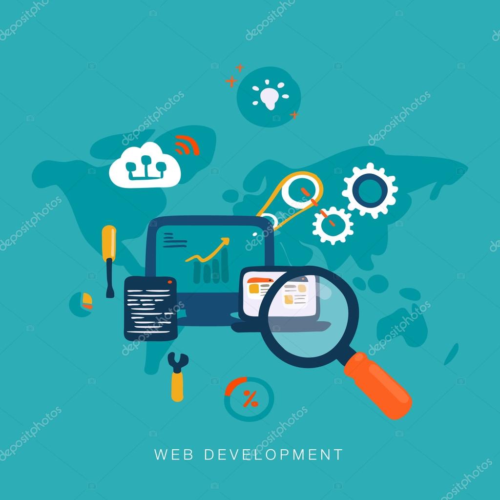 Web development Stock Illustration by ©blauananas #70946945