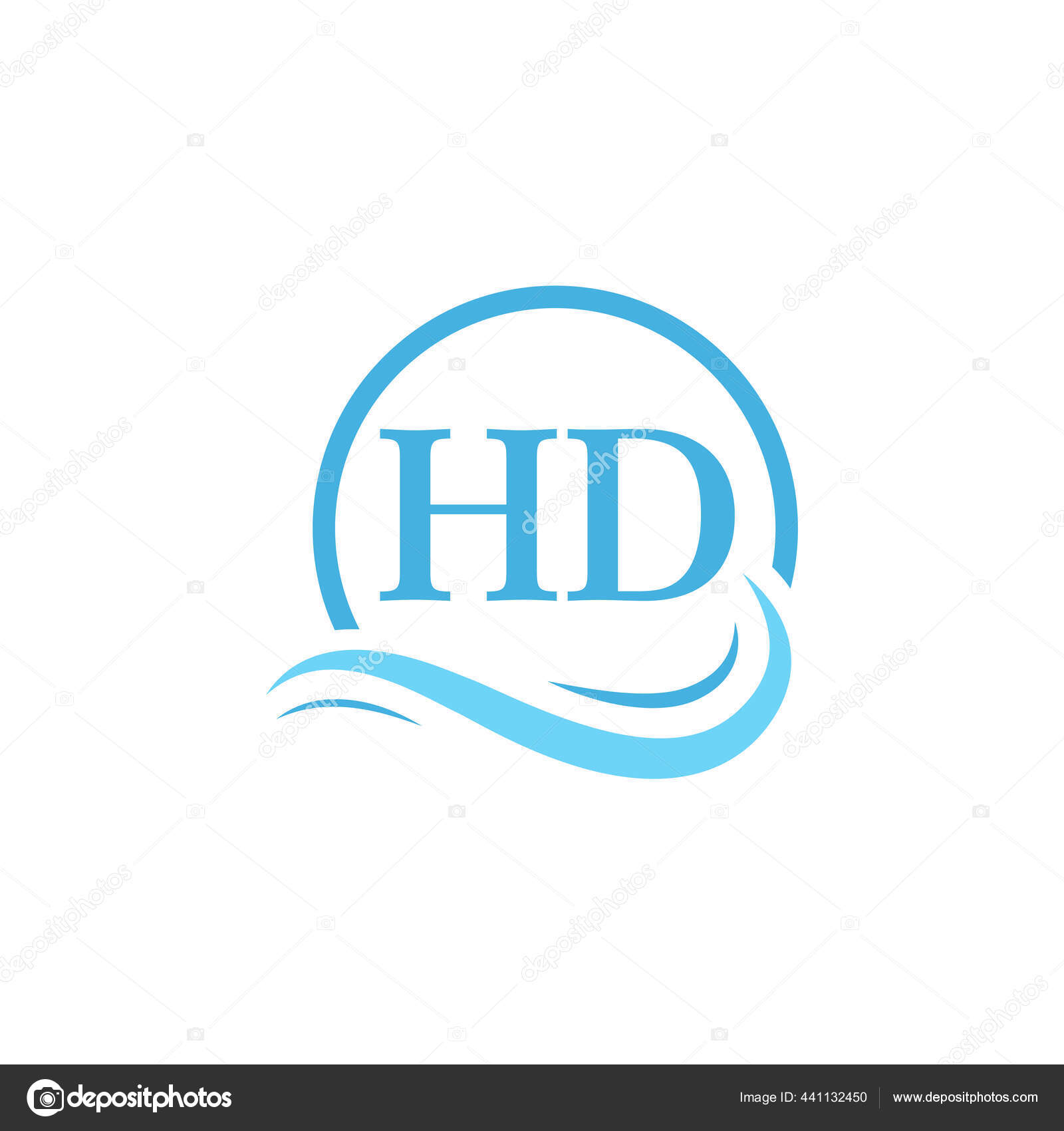 Lettering Logo Design Water Wave Modern Letter Logo Design Circular ...