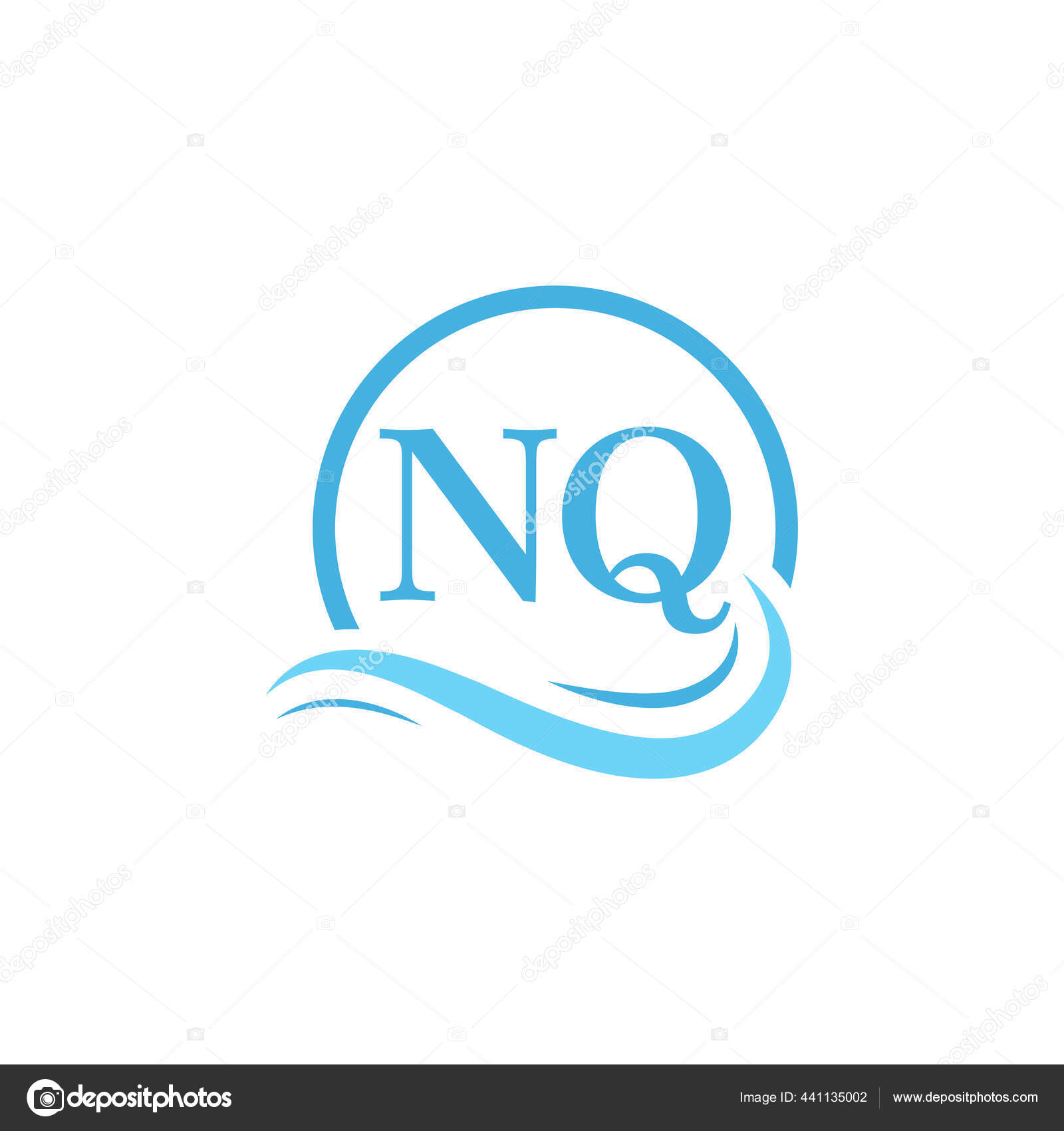 Lettering Logo Design Water Wave Diseño Moderno Del Logotipo Carta ...