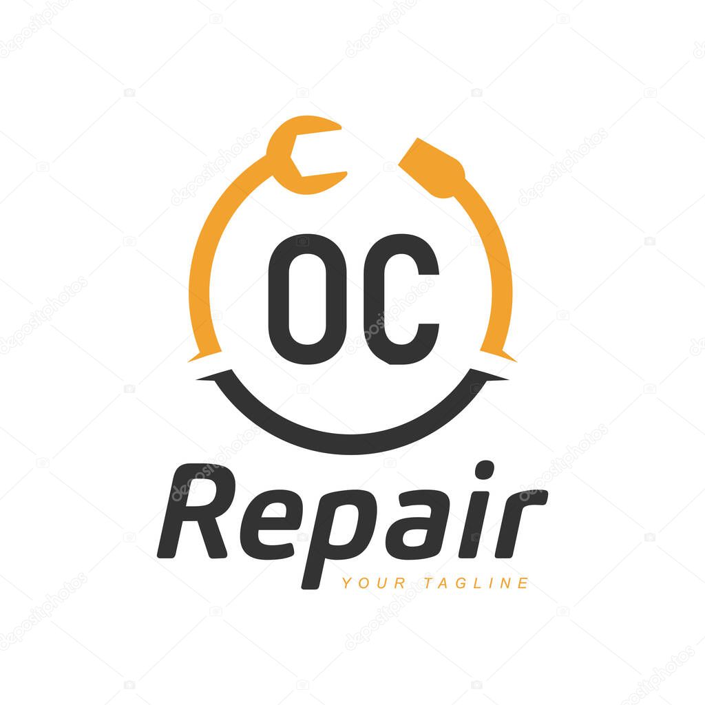 Dise o de carta OC con logotipo de reparaci n. Dise o de logotipo de ...