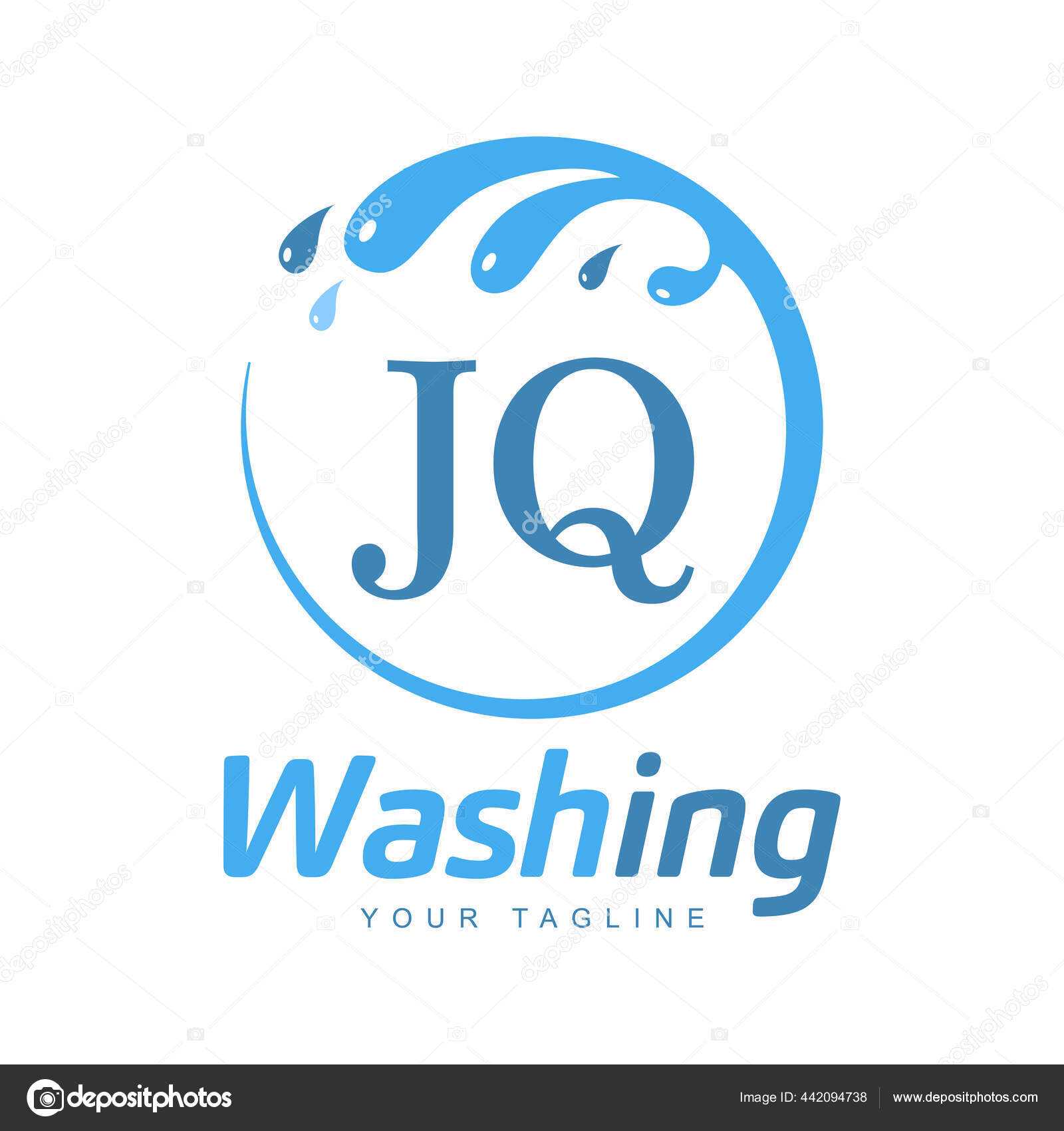 Letter Design Wash Logo Modern Letter Logo Design Water Wave Stock ...