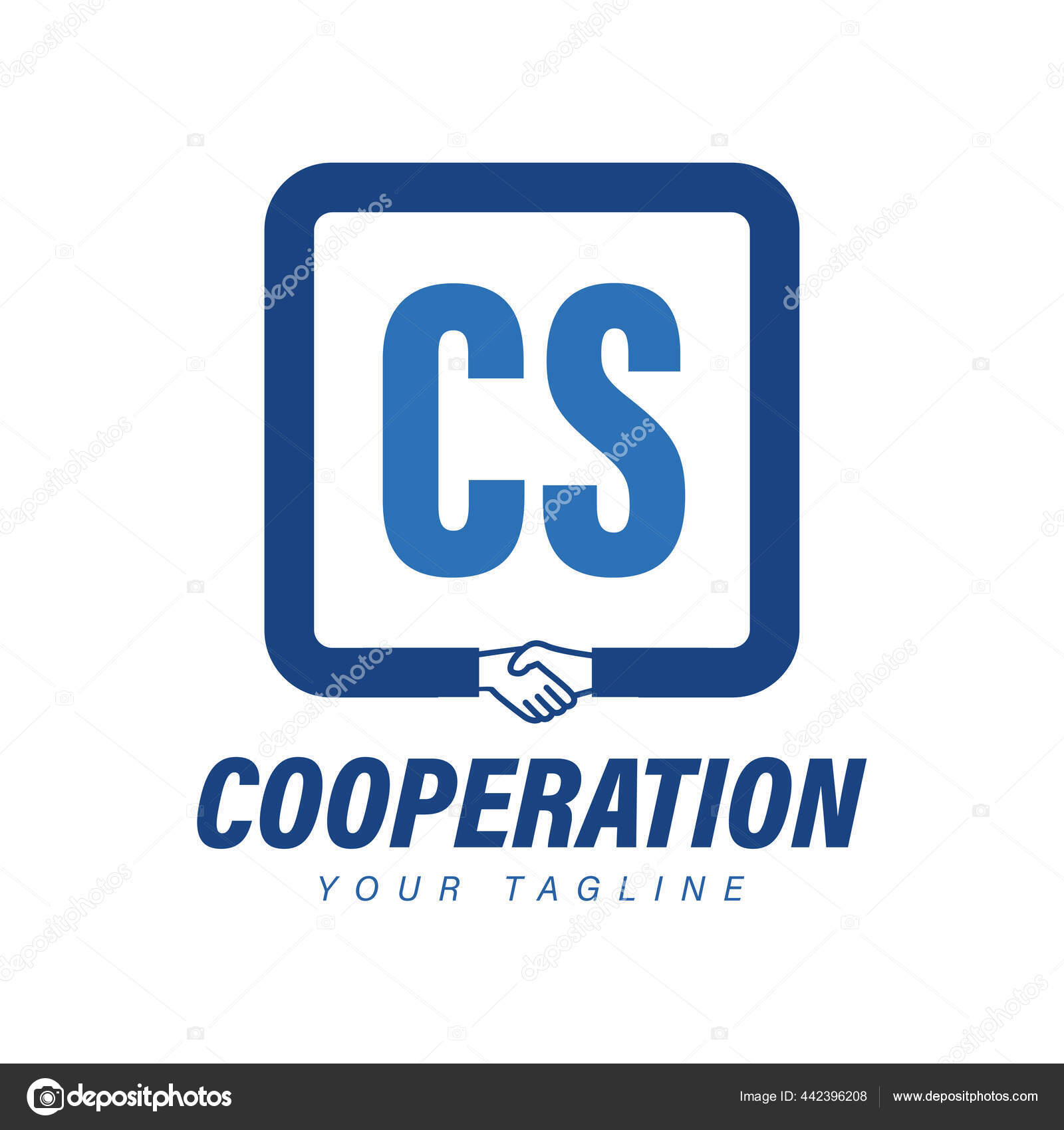 Letter Logo Design Hand Shake Icon Modern Cooperation Logo Concept ...