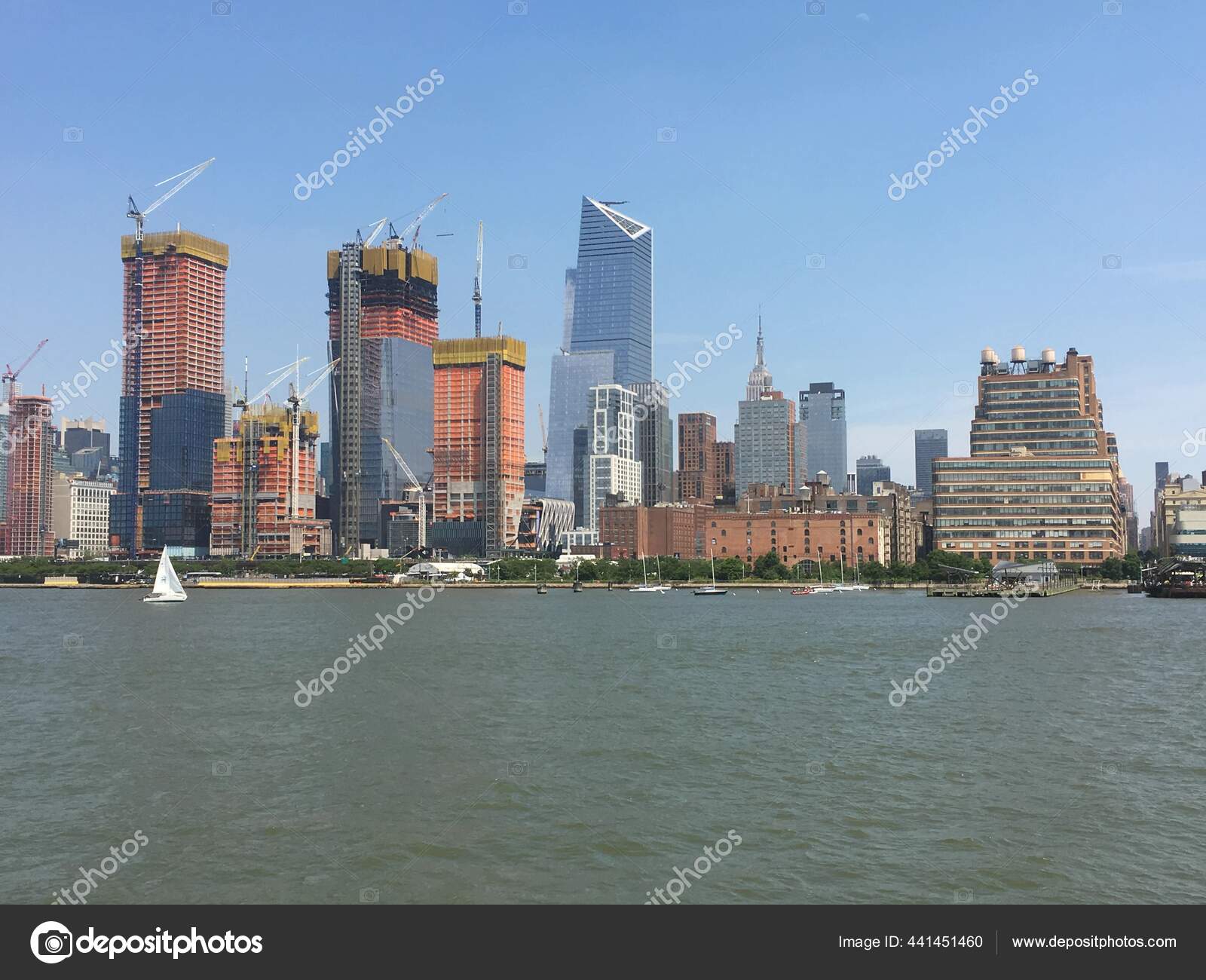 Modern City Skyline Skyscrapers Urban Buildings Stock Photo by ...