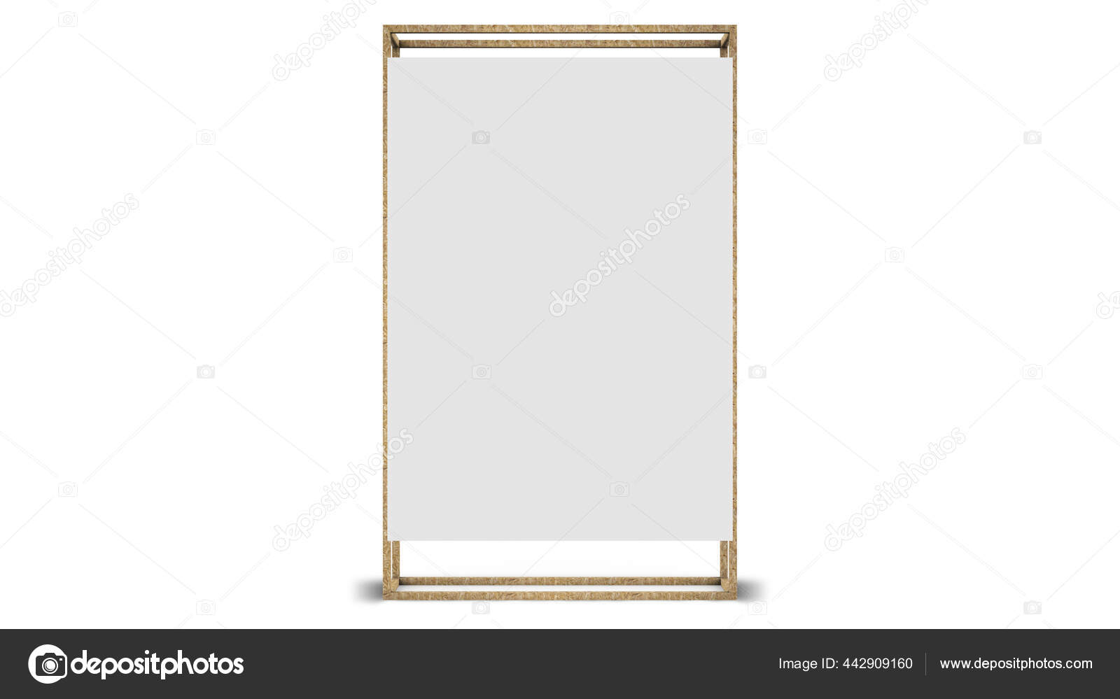 50X70 Format Vertical Poster Display Wood Frame Mockup — Stock Photo ...