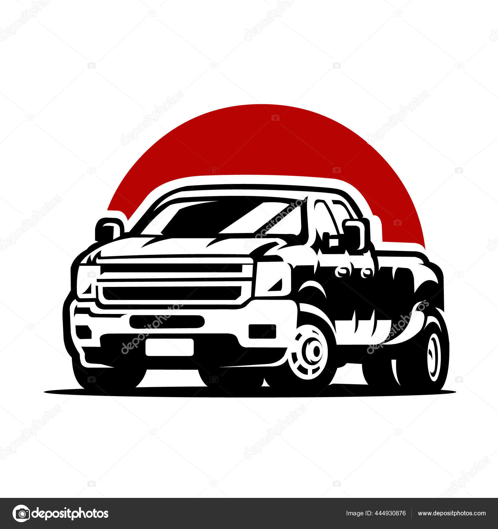 Diesel Truck Dually Pickup Vector Illustration Isolated Stock Vector ...